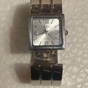 Aldo | Accessories | Aldo Womens Silver Tone Cuff Watch Stainless Steel ...